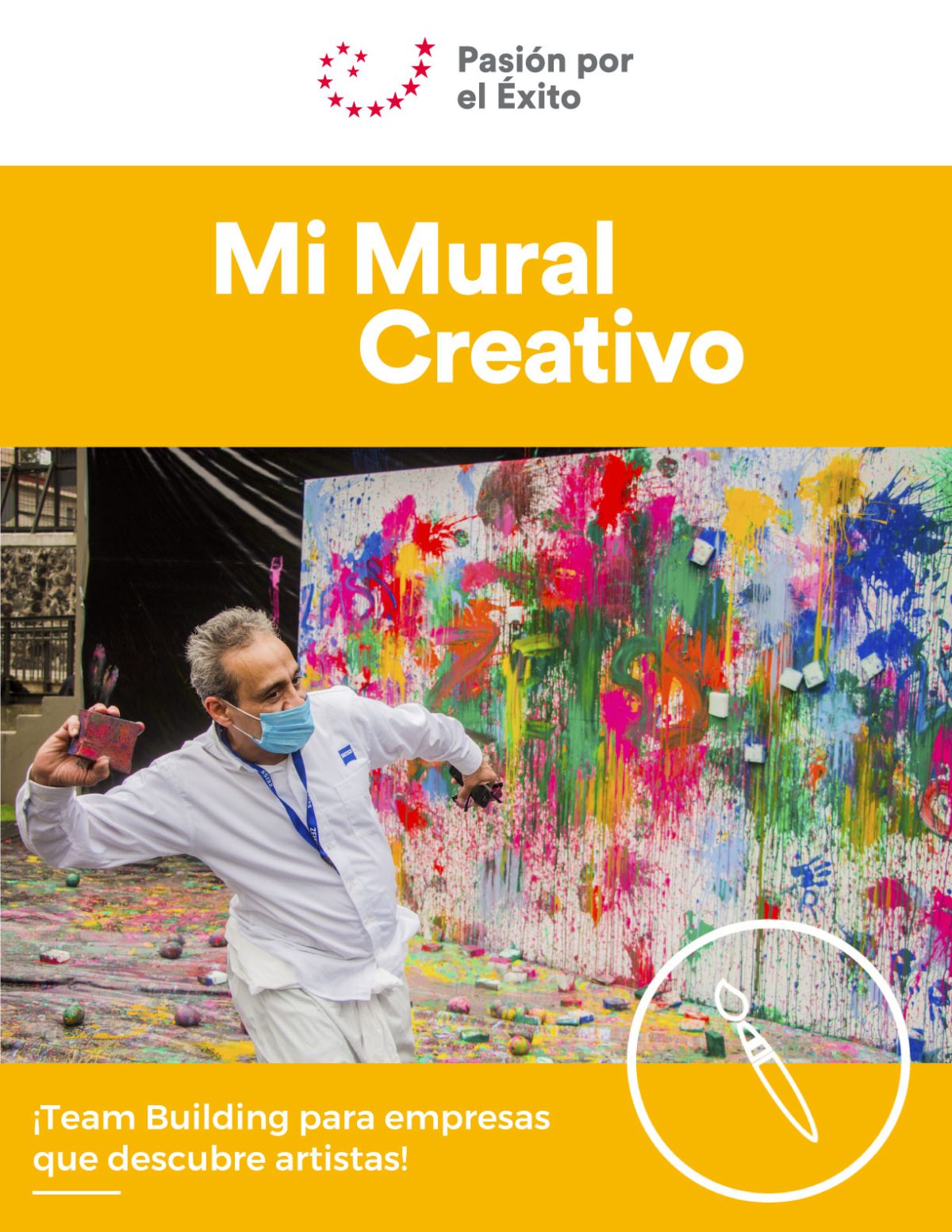 Impresionante Mural Creativo ¡hasta 300 personas crean arte!